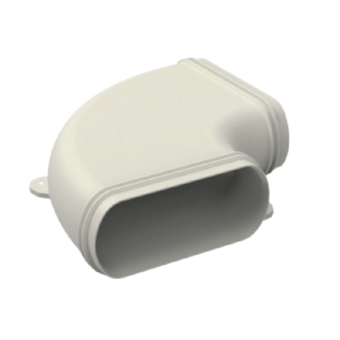 EasyFlex Renson kanaal - Horizontale bocht 90 graden - Ventilatieshop.com - Ventilatieshop.com