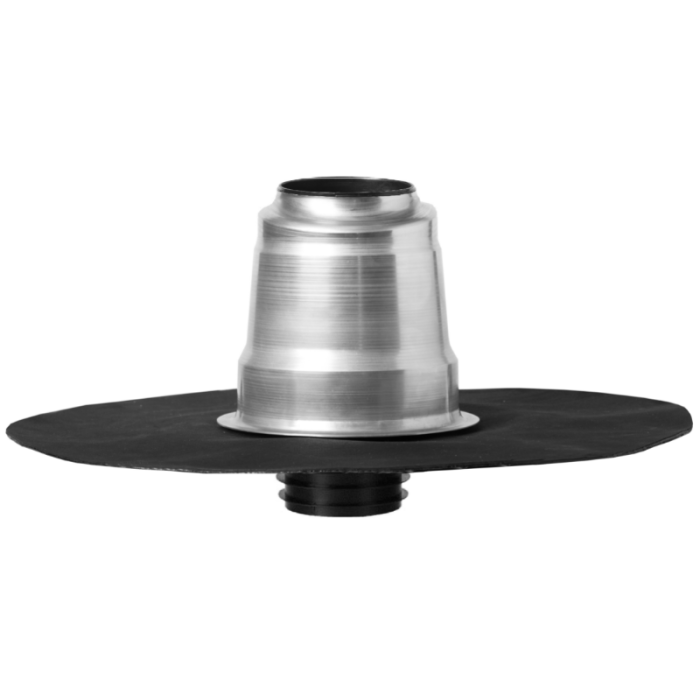 Dubbelwandige plakplaat - Bitumen - Ø70/80mm - Ventilatieshop.com