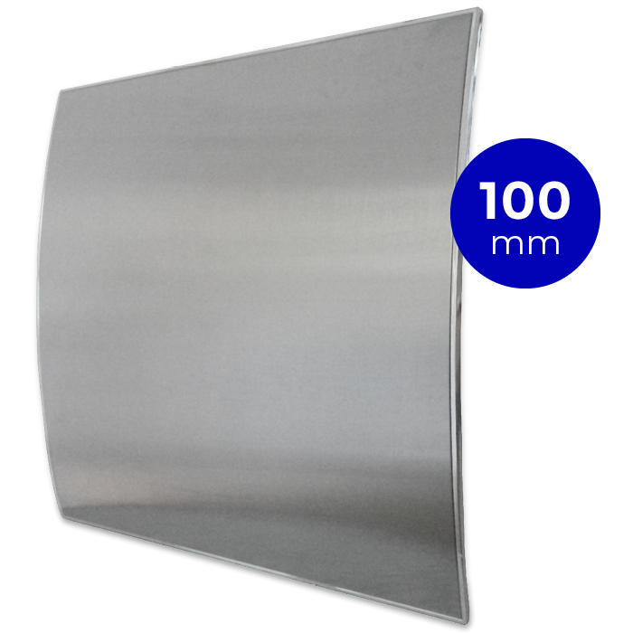 Whisper Ventilatierooster RW100 Gebogen RVS - Ventilatieshop.com