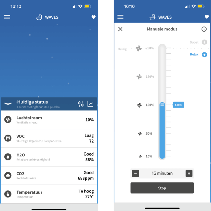 Renson Waves Badkamer/toilet ventilator met CO2 sensor - Ø 100/125mm ...